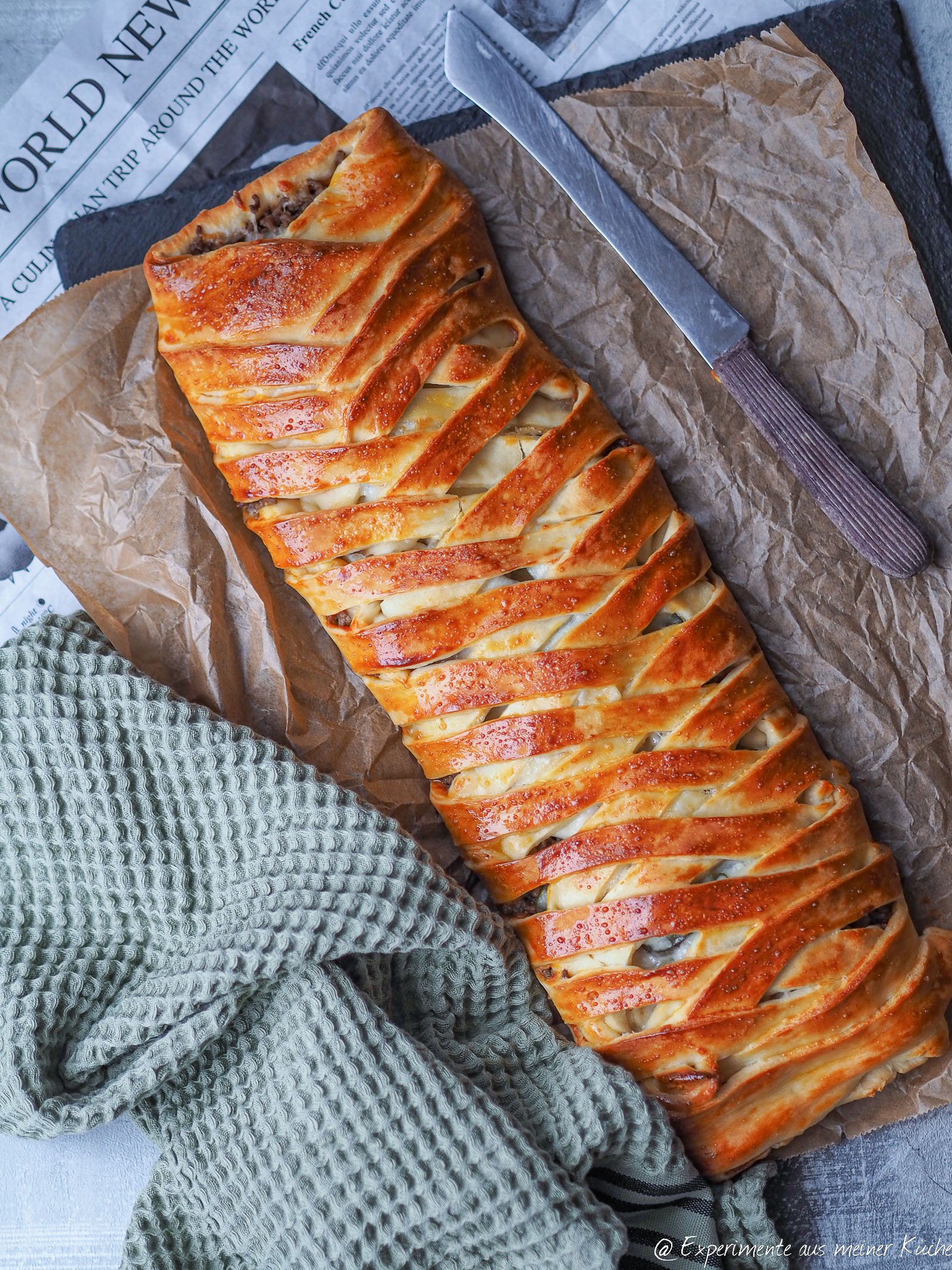Cheeseburger-Strudel - Experimente aus meiner Küche